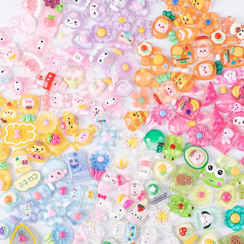 Transparent 3D Decoration Stickers Cartoon Charms Mobile Phone Stickers ...
