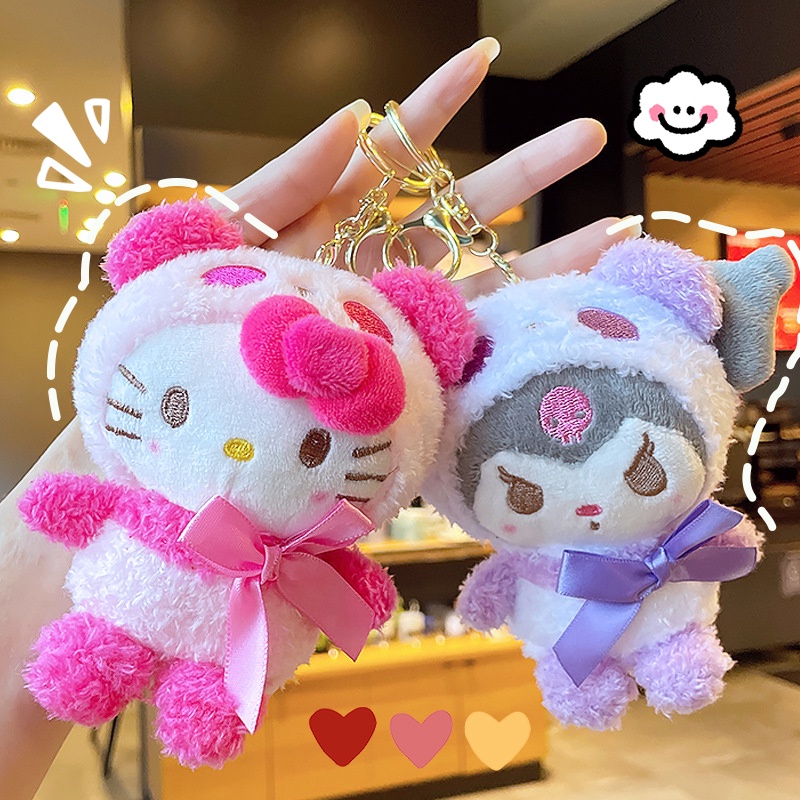 Cartoon Plush Toy Pendant Lovely Doll Pendant School Bag Keychain ...