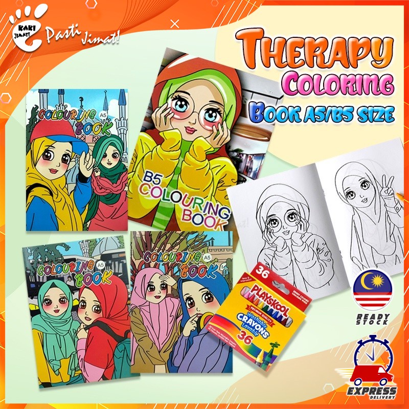 Kaki Jimat A5 / B5 Size Kids Colouring Book 16 Pages 60gsm Thick Paper ...