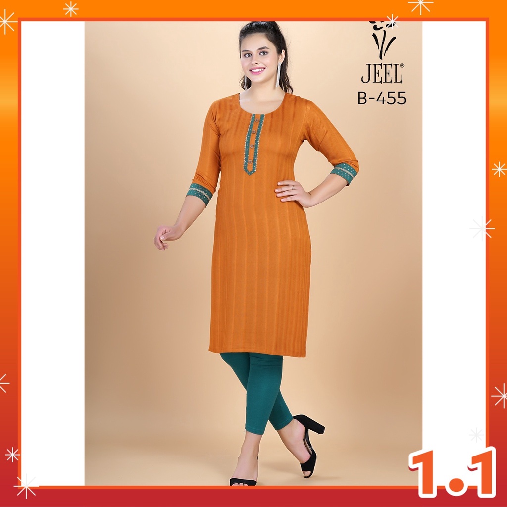 JEEL Rayon Material Classic Kurti for Women's | Shopee Malaysia
