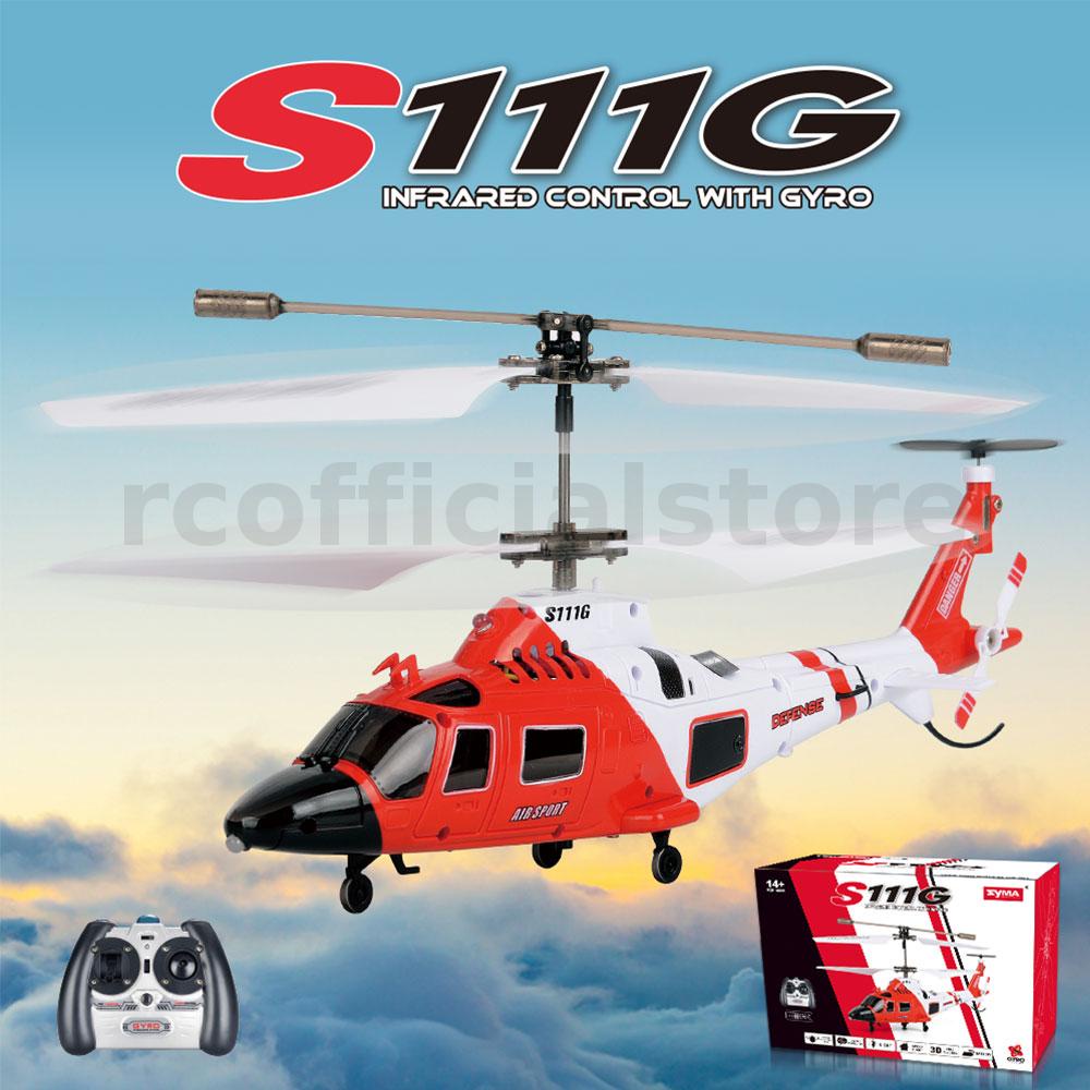 Syma S111G Remote Control Helicopter 3.5 Channel RC Helicopter with Gyro RTF for Children ...