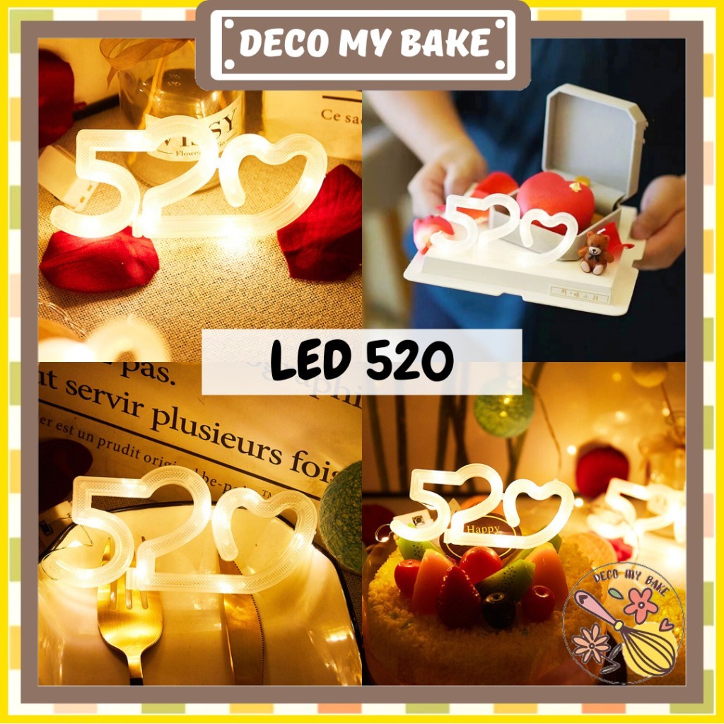 DMB LED 520 Love Couple Anniversary Birthday Cake Decoration Cake ...