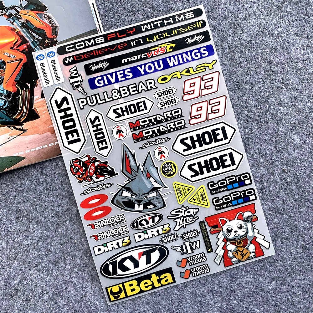 Whole Set Reflective Sponsor Motorcycle Sticker Motocross Fairing ...
