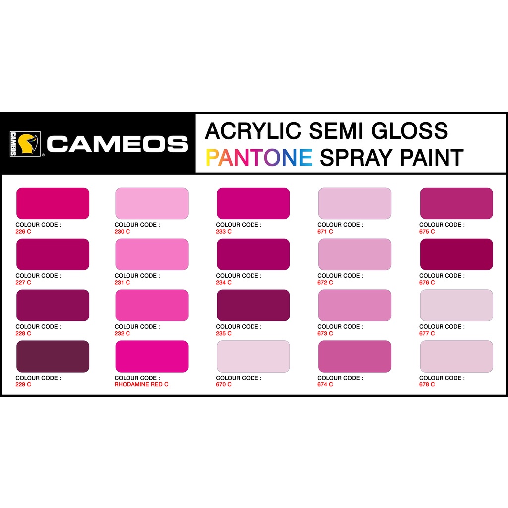 PANTONE Color P18 - Aerosol Spray Paint - CAMEOS 400ML/Bottle | Shopee ...