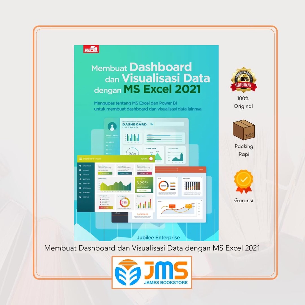 Book To Make Dashboard And Data Visualization With MS Excel 2021 | Shopee Malaysia