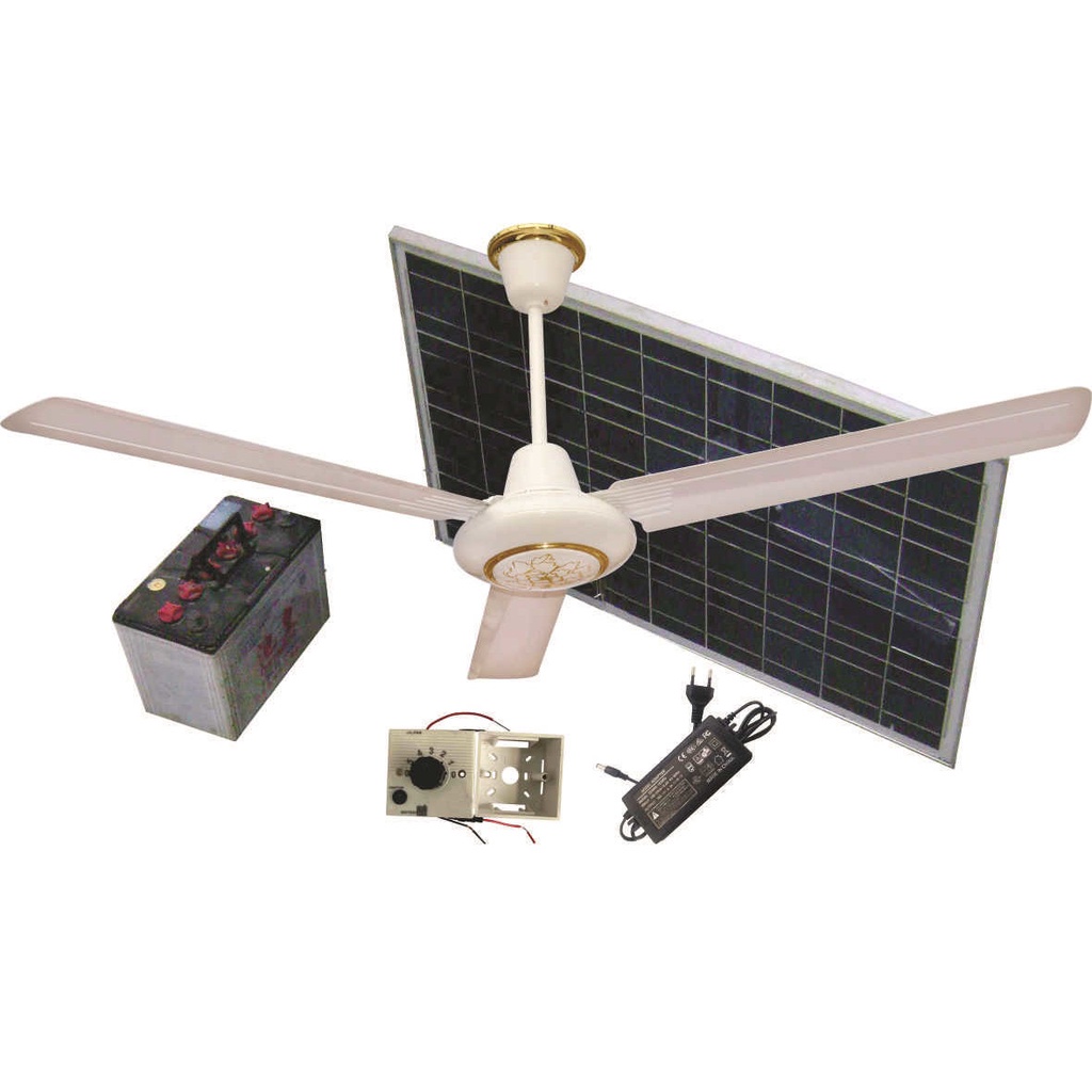 Modern 56inch DC Ceiling Fan Solar / battery powered With Remote ...