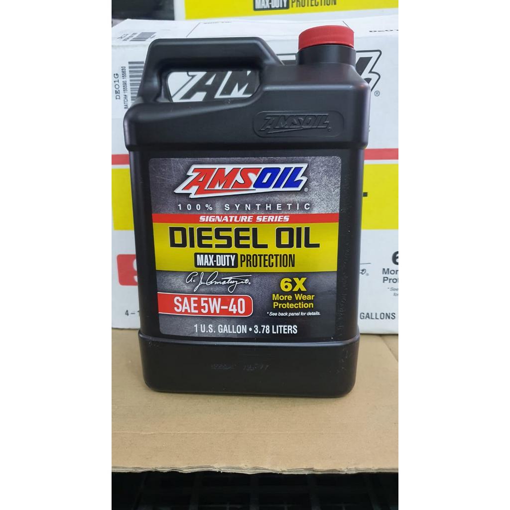 AMSOIL 100% Signature Series Max-Duty Synthetic Diesel Engine Oil 5W-40 ...