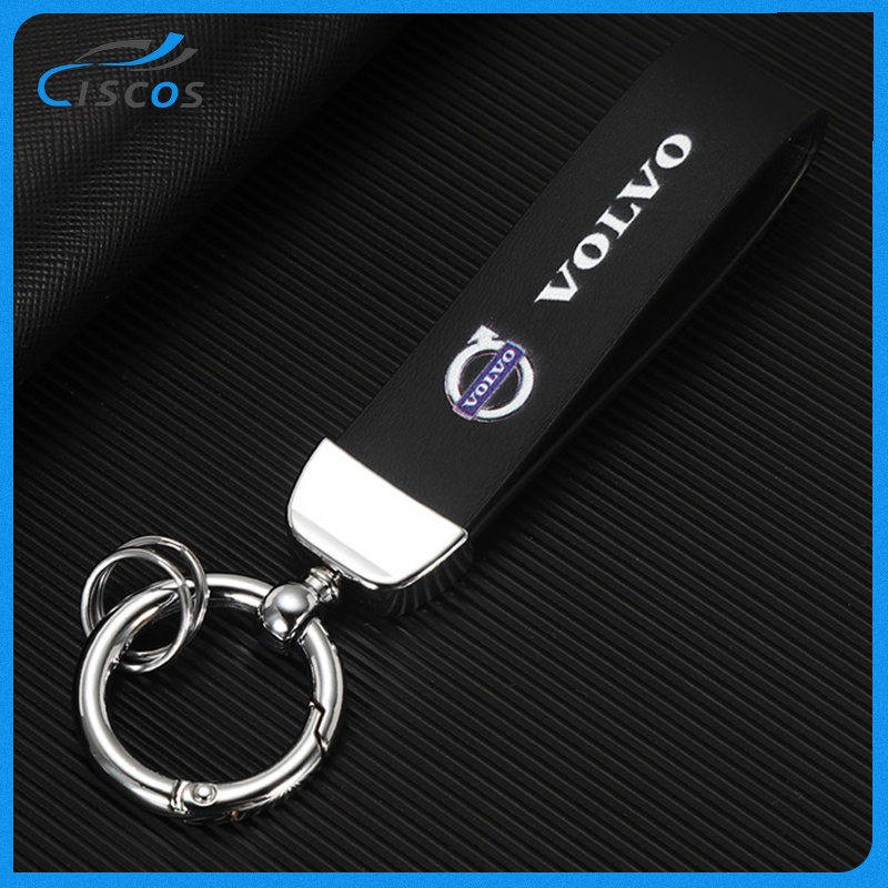 Ciscos Leather Car Key Holder Keychain Car Accessories For Volvo S60 ...