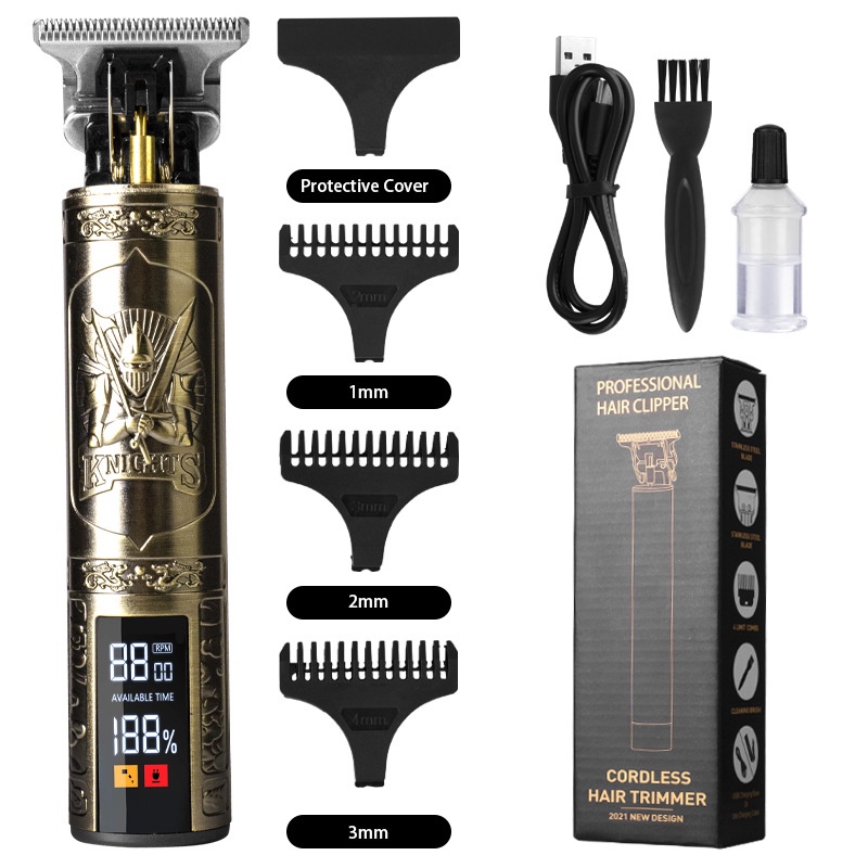 ABS Professional Electric Hair Clipper USB Rechargeable Beard Trimmer ...