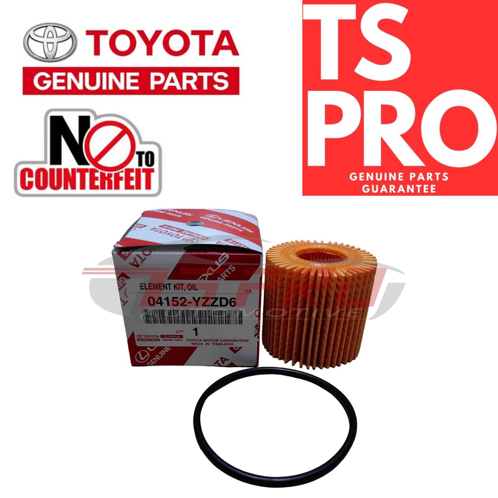 Toyota Genuine 04152-YZZA6(YZZD6) Oil Filter - Wish Altis ZRE141,2,3 ...