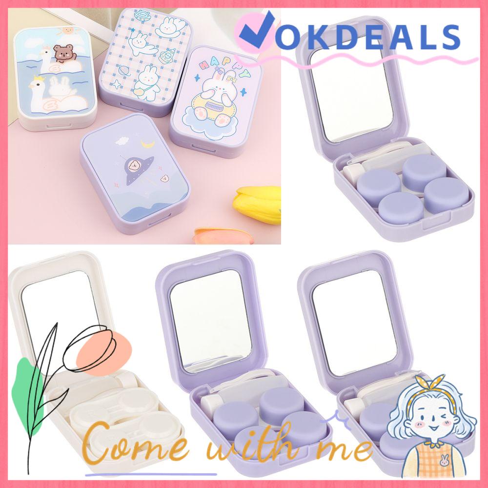OKDSHOP Contact Lens Case Easy Carry Travel Container Lovely Mini ...