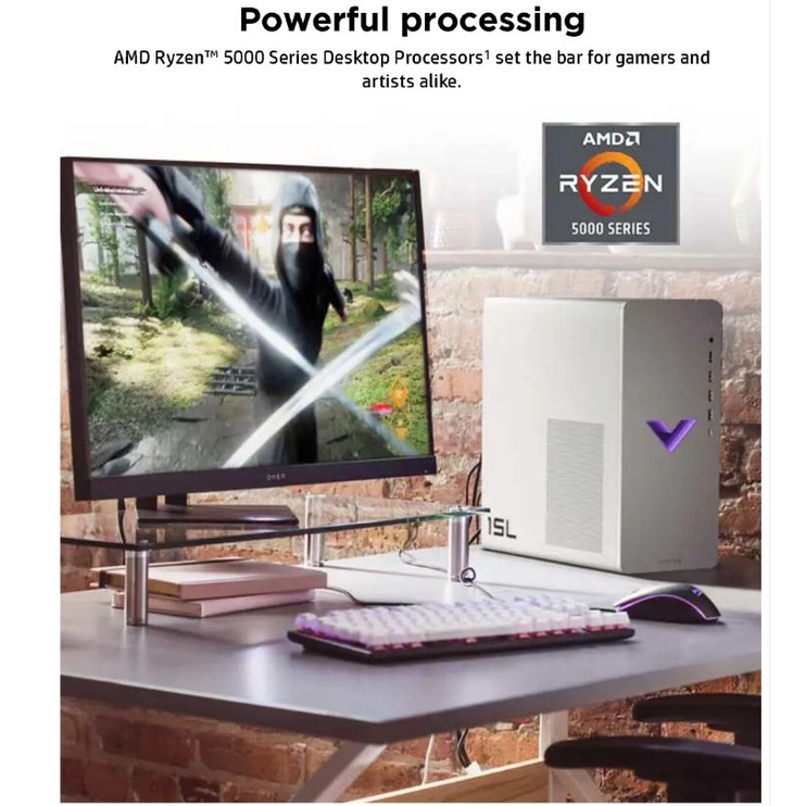 HP Victus TG02-0020d 15L Gaming Desktop PC (AMD Ryzen 5 5600G, 8gb ram ...