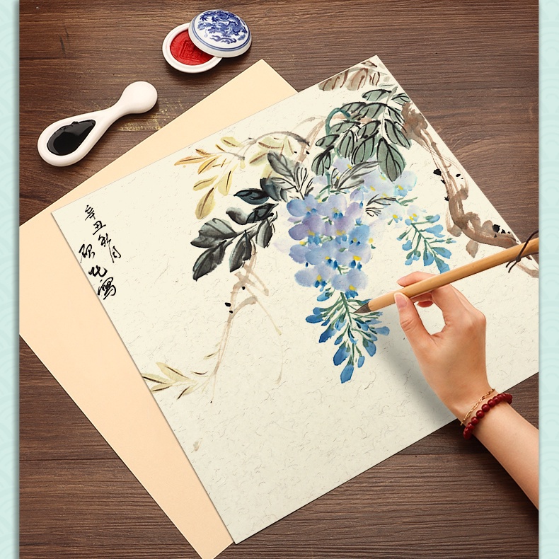 Traditional Chinese painting paper all white mirror paper write general ...