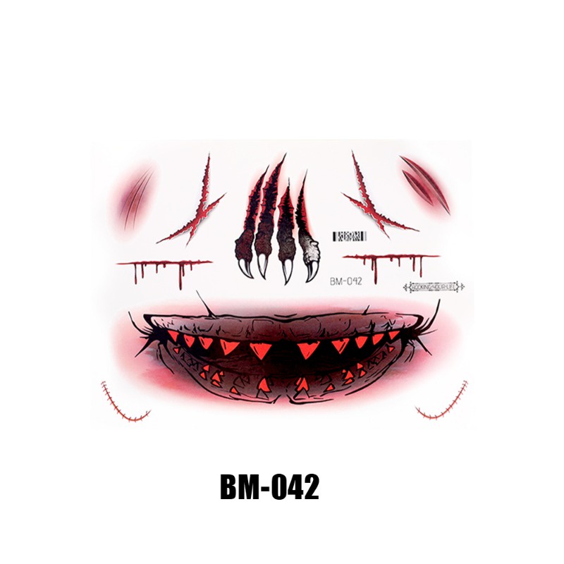 1/5 Sheets Waterproof Facial Makeup Sticker Special Face Spider Web ...