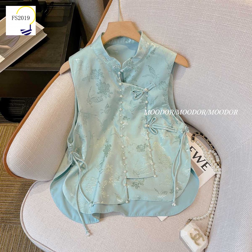 Sleeveless Coats Popular Fashion Chinese Lacing Women's Vest Top Light ...