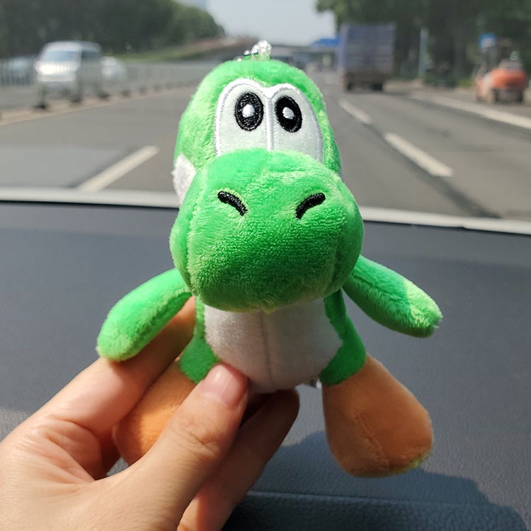 12CM Super Mario Bros Yoshi Plush Phone Chain Toy Cute Dinosaur ...