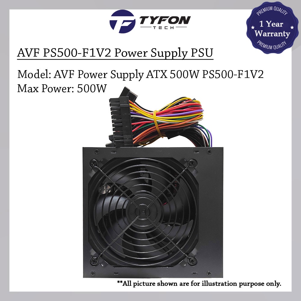 AVF PS500-F1V2 Power Supply PSU 500W (Refurbished) | Shopee Malaysia
