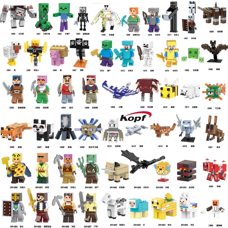 Minecraft Series My World MC Minifigures Building Blocks Figures Toy ...