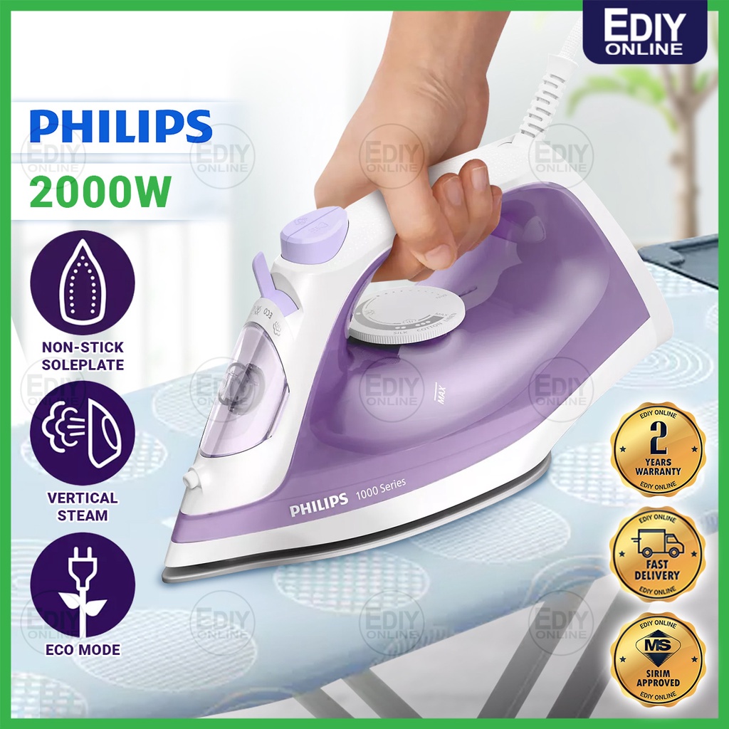 PHILIPS DST1040/30 DST1040 DST1010 1000 Series Steam Iron Non-Stick ...