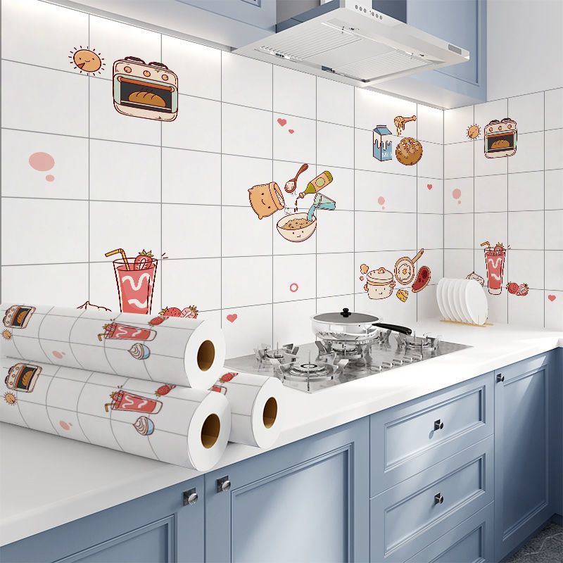Kitchen Thickened Waterproof And Oil-Proof Wall Sticker Self-Adhesive ...