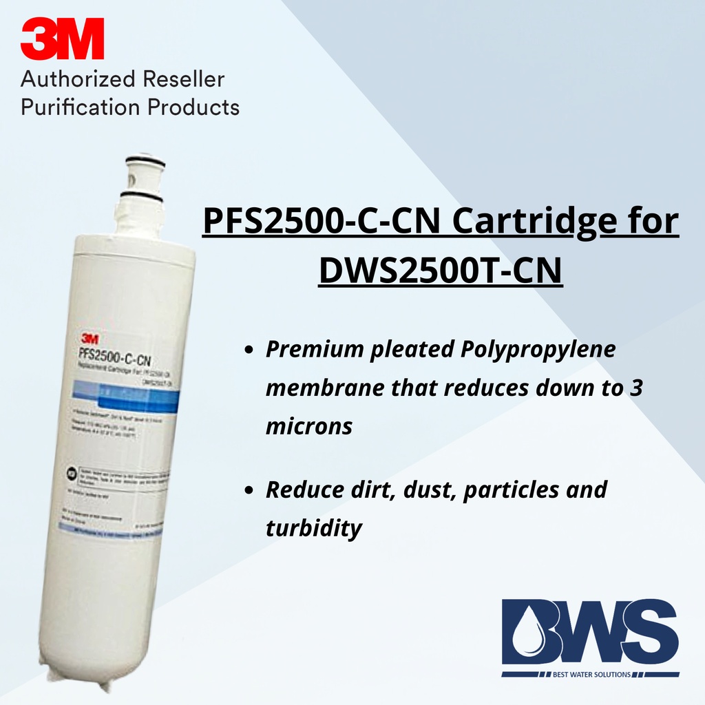 3M PFS2500C-CN Filter Cartridge for DWS2500T-CN | 3M Replacement ...