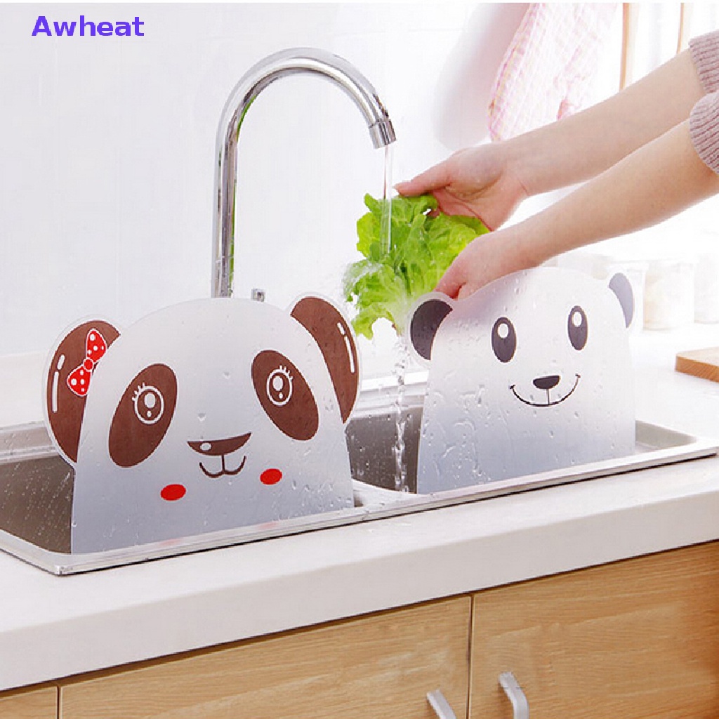 Awheat Cute panda shape sink water splash pool impermeable baffle plate ...