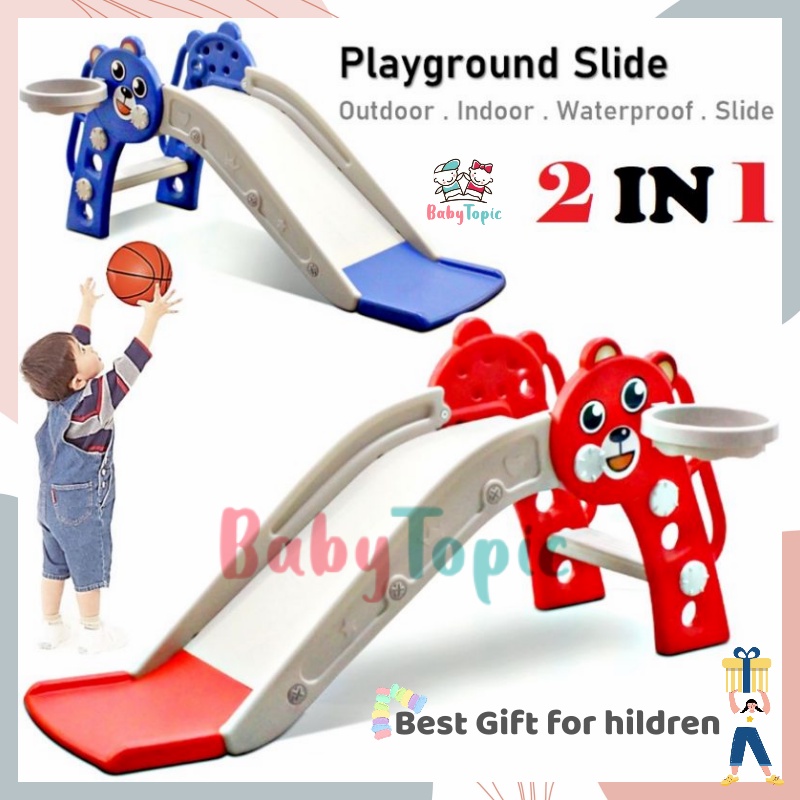 Mini Bear Children Slide Playground Indoor Home DIY Kids Slide Safety ...