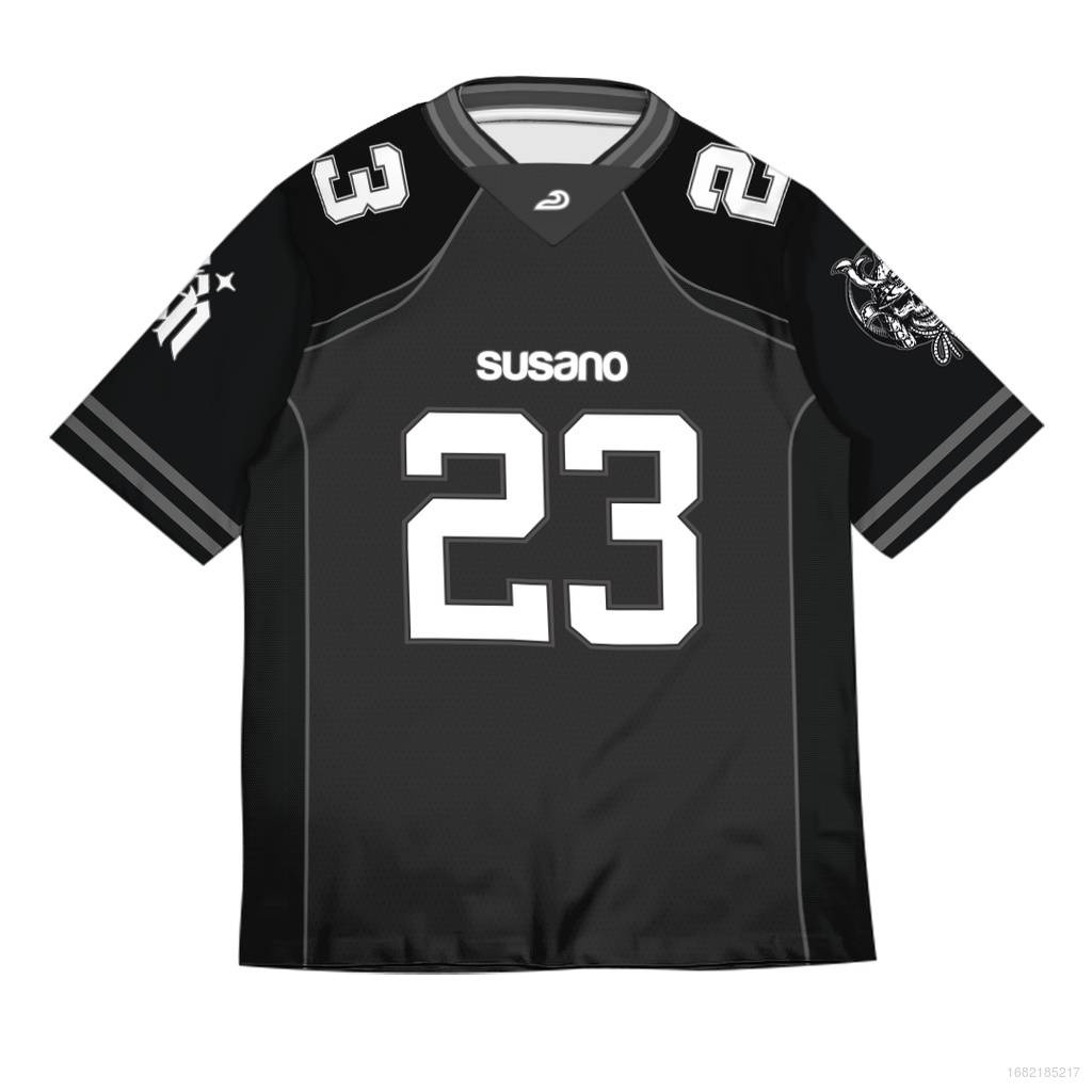SY3 SUSANO Baseball Jersey No.23 Tshirts Black Casual Short Sleeve ...