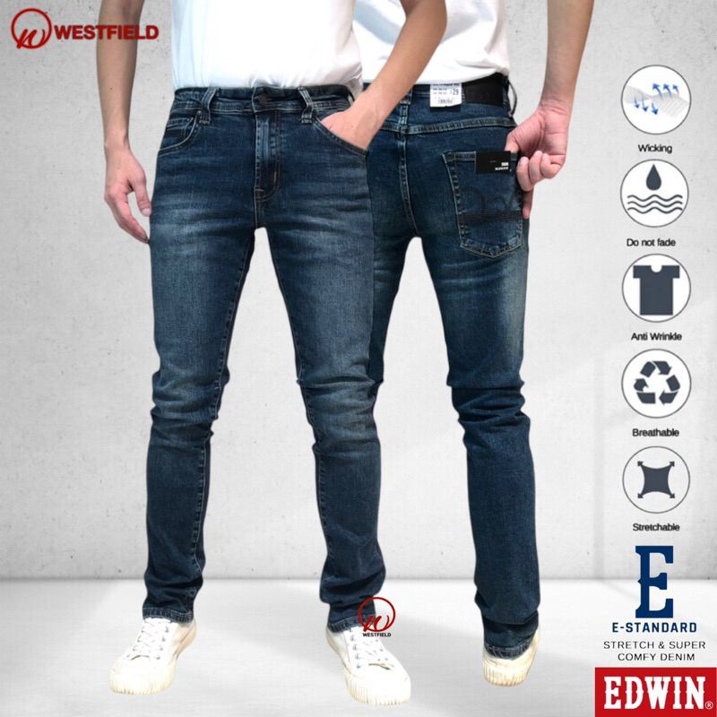 🔥[BLACK THREADS] EDWIN® E-Standard® MEN’S 506 SLIM FIT JEANS ( 7506 2701 ) | Shopee Malaysia