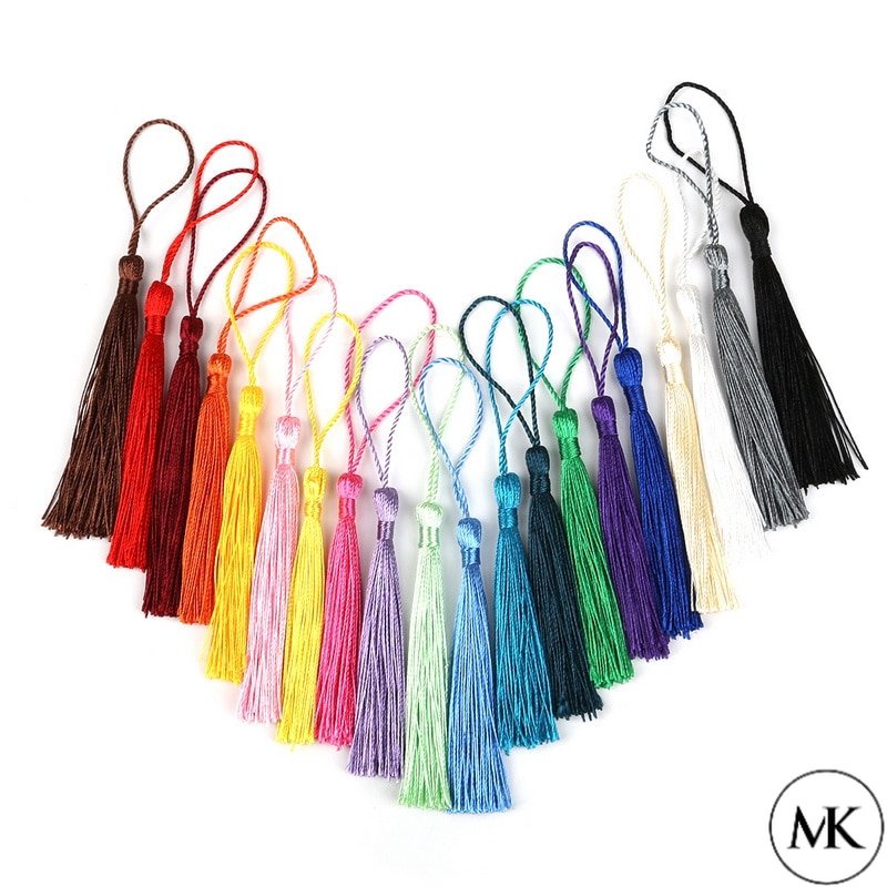 MK 32Pcs Length About 13cm Polyester Silk Tassel Hanging Spike Tassel ...