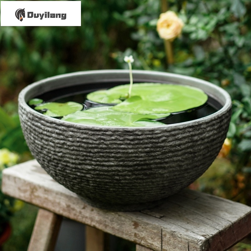 Resin flower pot creative personality flower tank water lily pot lotus ...