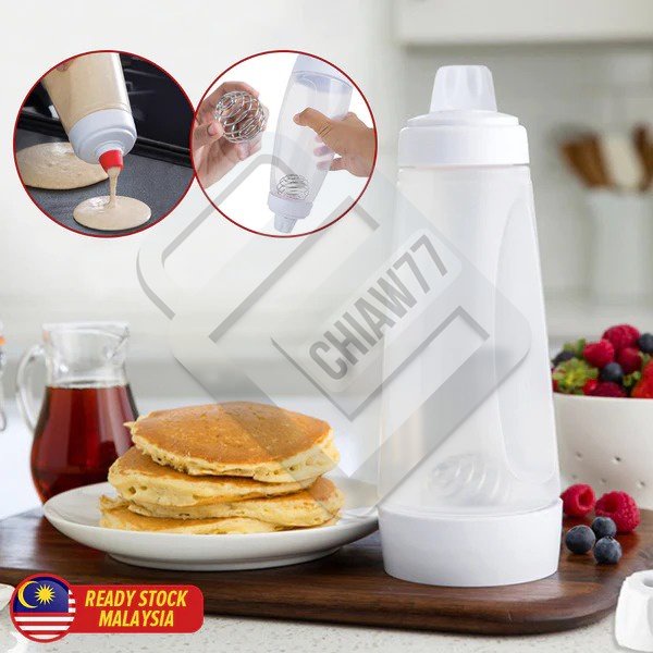 Chiaw77 All In One Hand Batter Mixer Dispenser Bottle / Botol Adunan ...
