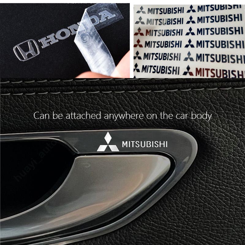 Mitsubishi Car Logo 3D Exterior Metal Sticker Car Interior Decorative ...
