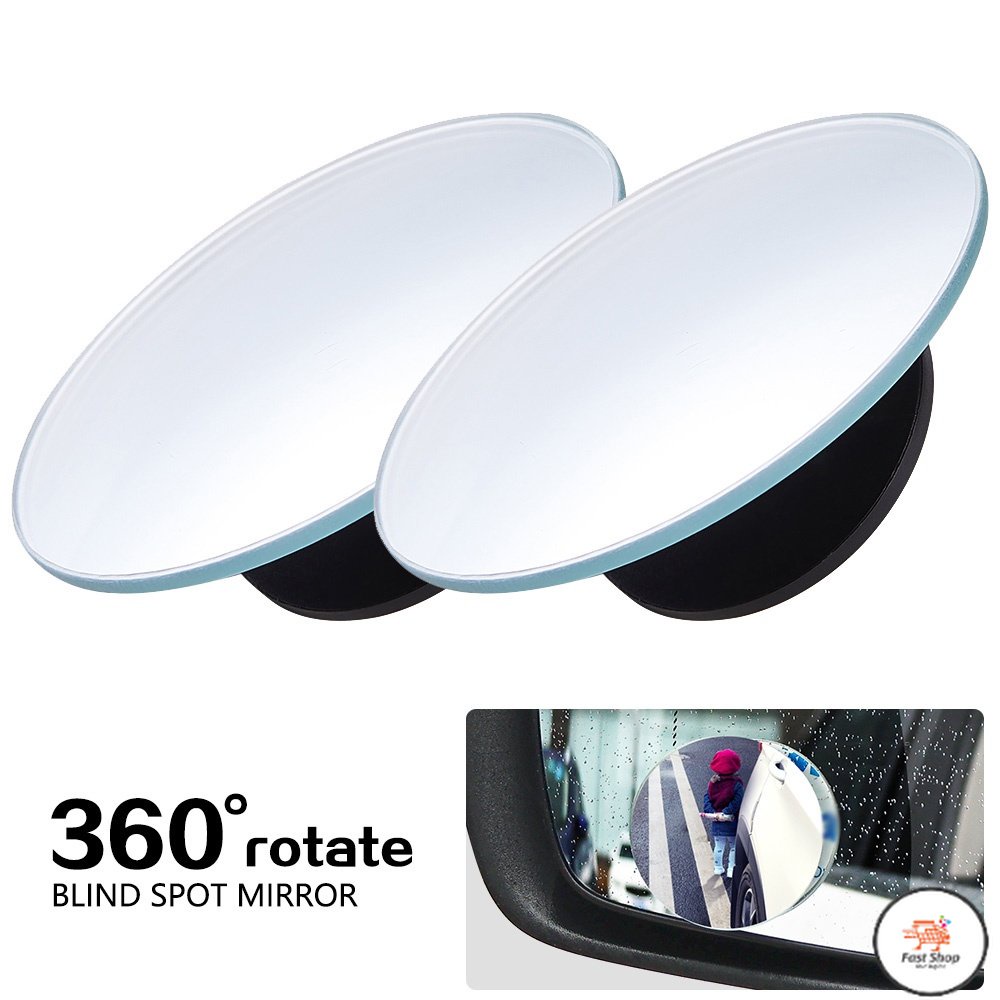 FS 2 PCS Car Reversing Blind Spot Mirrors / Universal Small Round ...