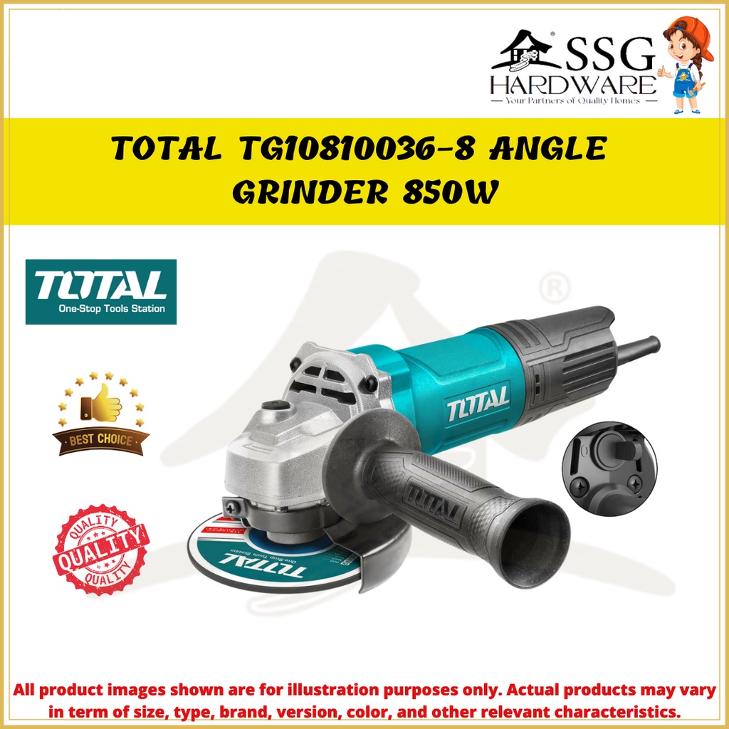 TOTAL TG108100363-8 ANGLE GRINDER 850W /POLISHING /PENGISAR SUDUT ...