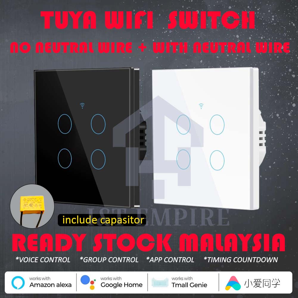 I&T EMPIRE_Tuya WIFI Touch Wall Switch Light No Neutral Wire and ...