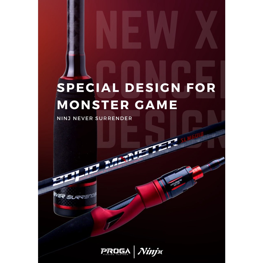 NINJ SOLID MONSTER ROD SLM Solid & New X Concept Solid Carbon Jigging ...