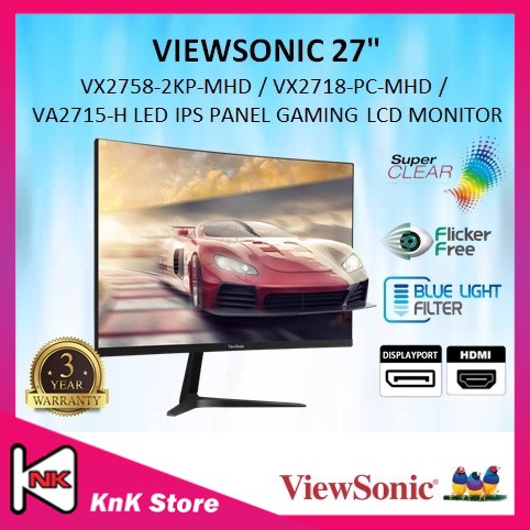 VIEWSONIC 27” VX2758-2KP-MHD 2K 144Hz/VX2718-PC-MHD CURVED 165Hz/VA2715 ...