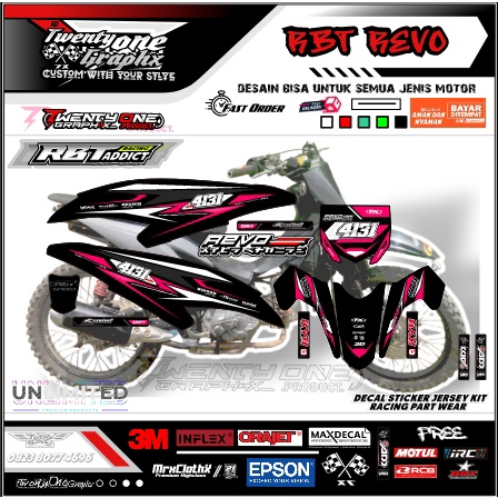 Decal Sticker RBT REVO FI ABS PINK TRAIL Duck TRAIL MODIF GTX TRABAS ...
