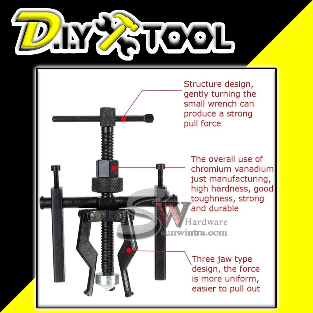SW Hardware High Quality Pilot Internal Bearing Puller 3 Jaws Puller ...