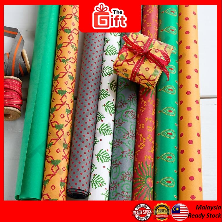 The Gift Wrapping Paper Gift Present Paper Kertas Hadiah 1pcs (50cm x ...