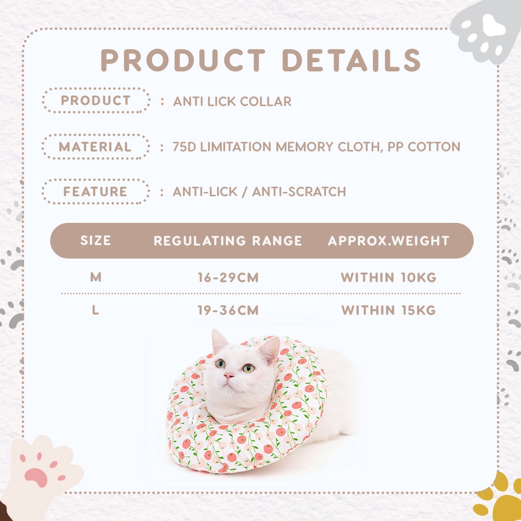 Cat Elizabeth Collar Recovery Protective Anti Lick Collar Wound Healing ...