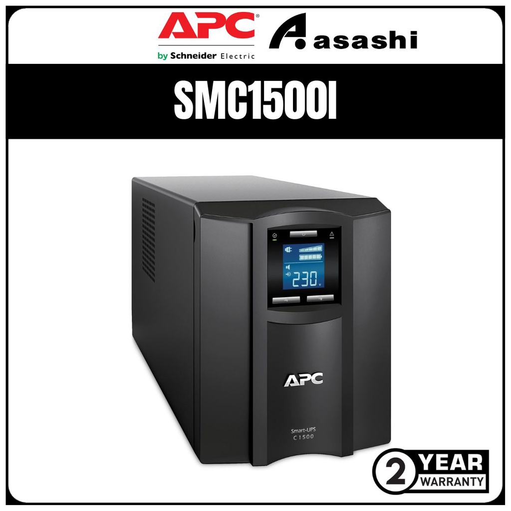 APC SMC1500I / SMC1500I-2U Smart-UPS C 1500VA LCD 230V Tower UPS ...