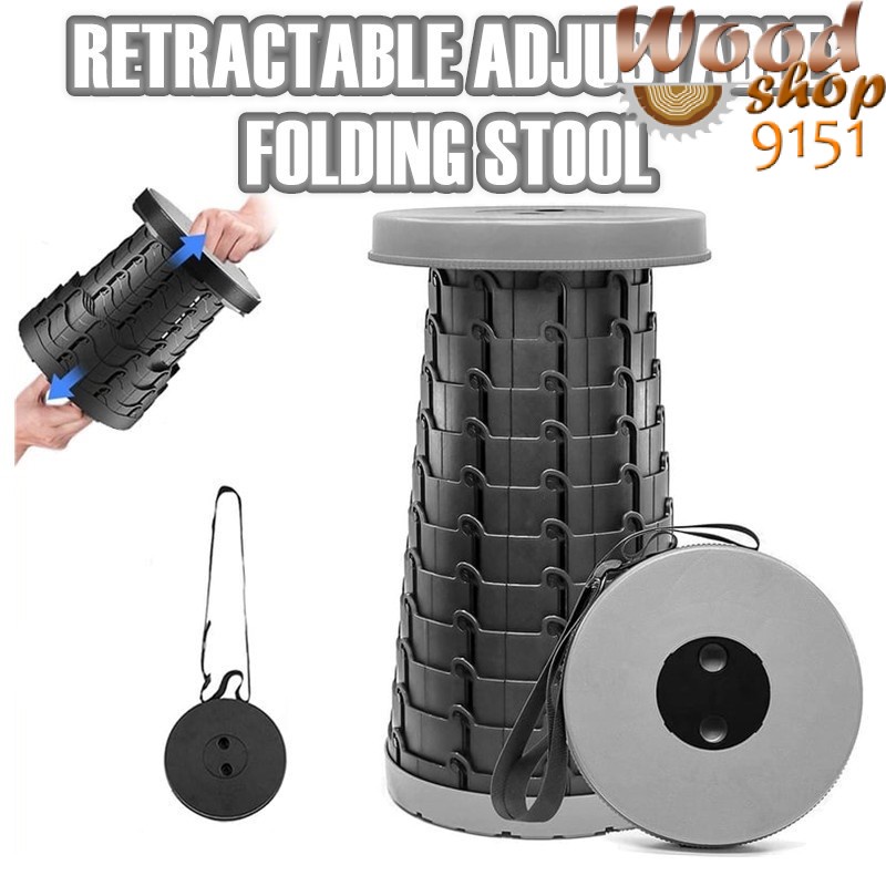 Retractable Folding Adjustable Stool Telescopic Chair Extendable Seat ...