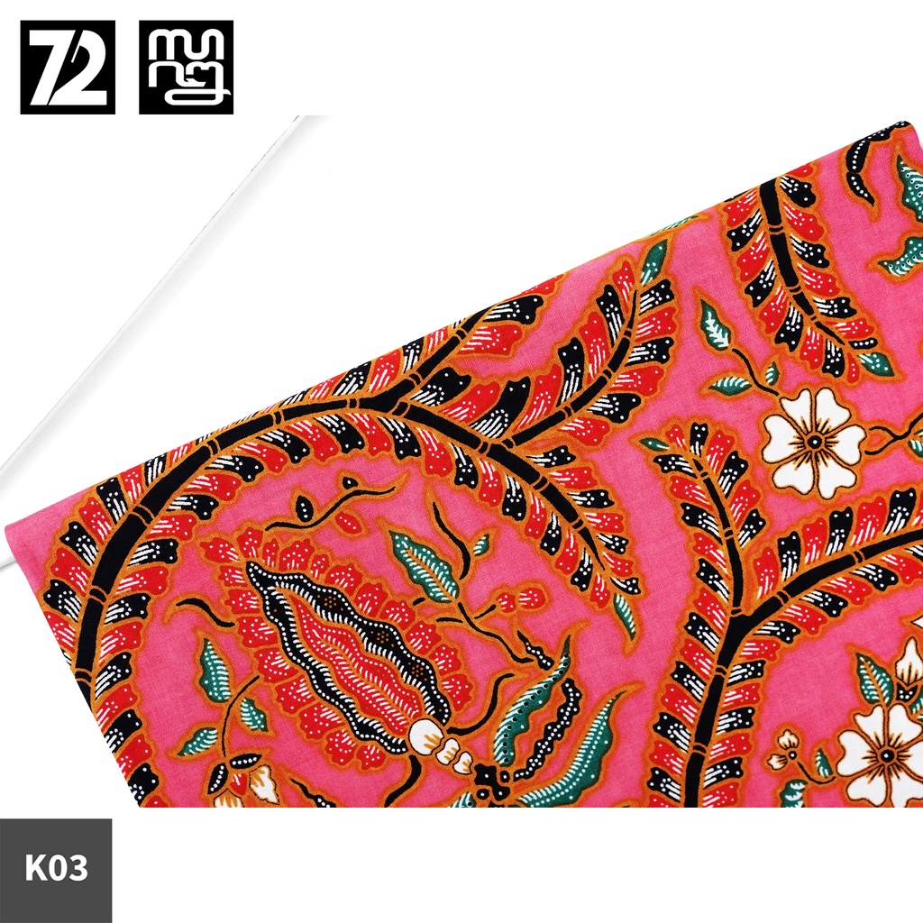 KATUN Premium Cotton BATIK Fabric With Pink Fish Flower Motif 723942 ...