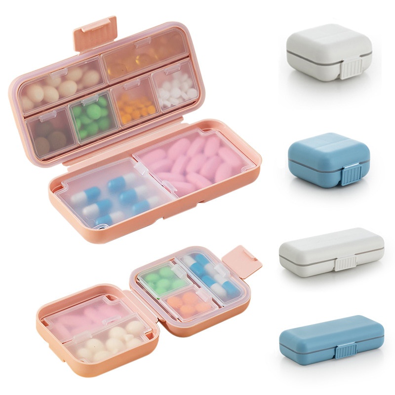 Japan Portable Medicine Case Pill Box With 8 Compartments Box Case ...