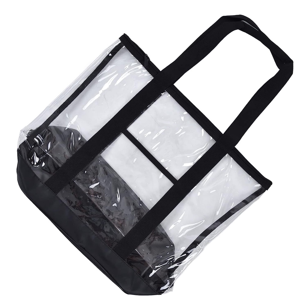 Clear Tote Bag Lady PVC Transparent Slide Bag Beach Swimming Shopping ...