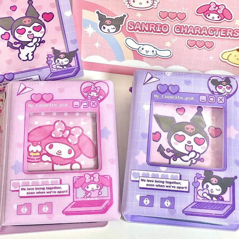 Anime Binder Sanrio Stationery Hello Kitty Card Holder Kuromi Storage ...