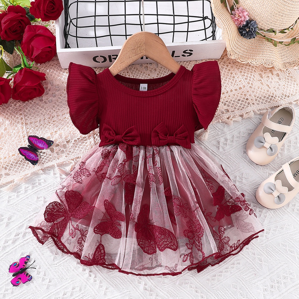 Set Dress Baby Girl Newborn 3Months -3Tahun Birthday Baju Gaun ...