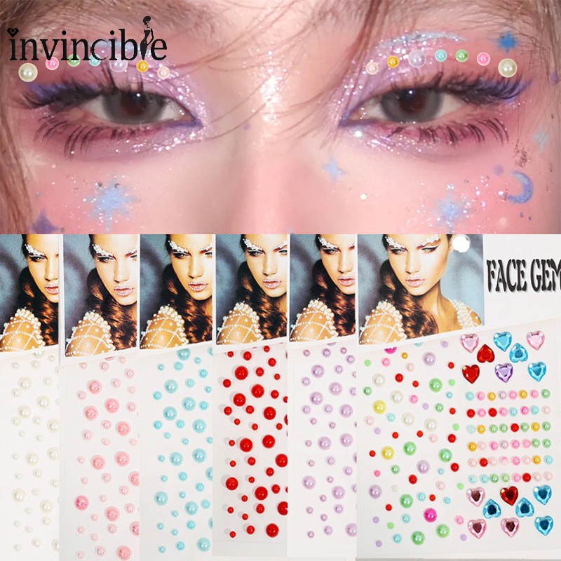 Colorful Love Heart Face Stickers/ Self Adhesive Face Body Eyebrow ...